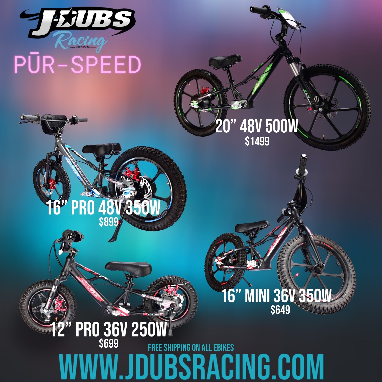 Stability Cycle Electric Balance Bikes and Accessories – JDubs Racing